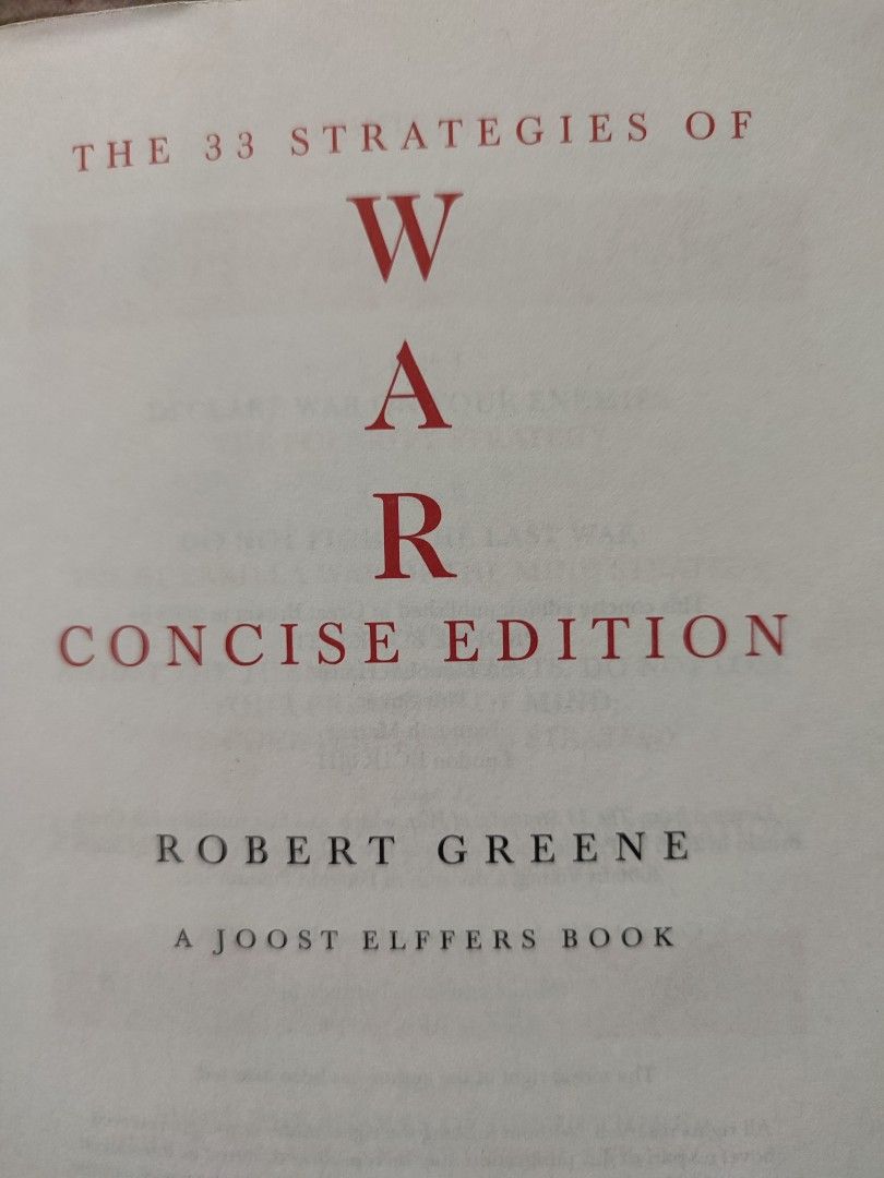 THE CONCISE 33 STRATEGIES OF WAR on Carousell