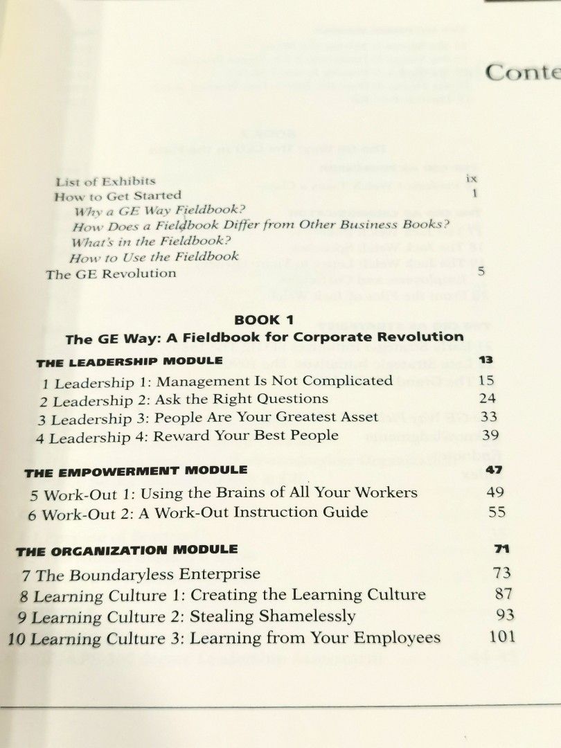 The GE Way Fieldbook Jack Welch's Battle Plan For Corporate Revolution ...