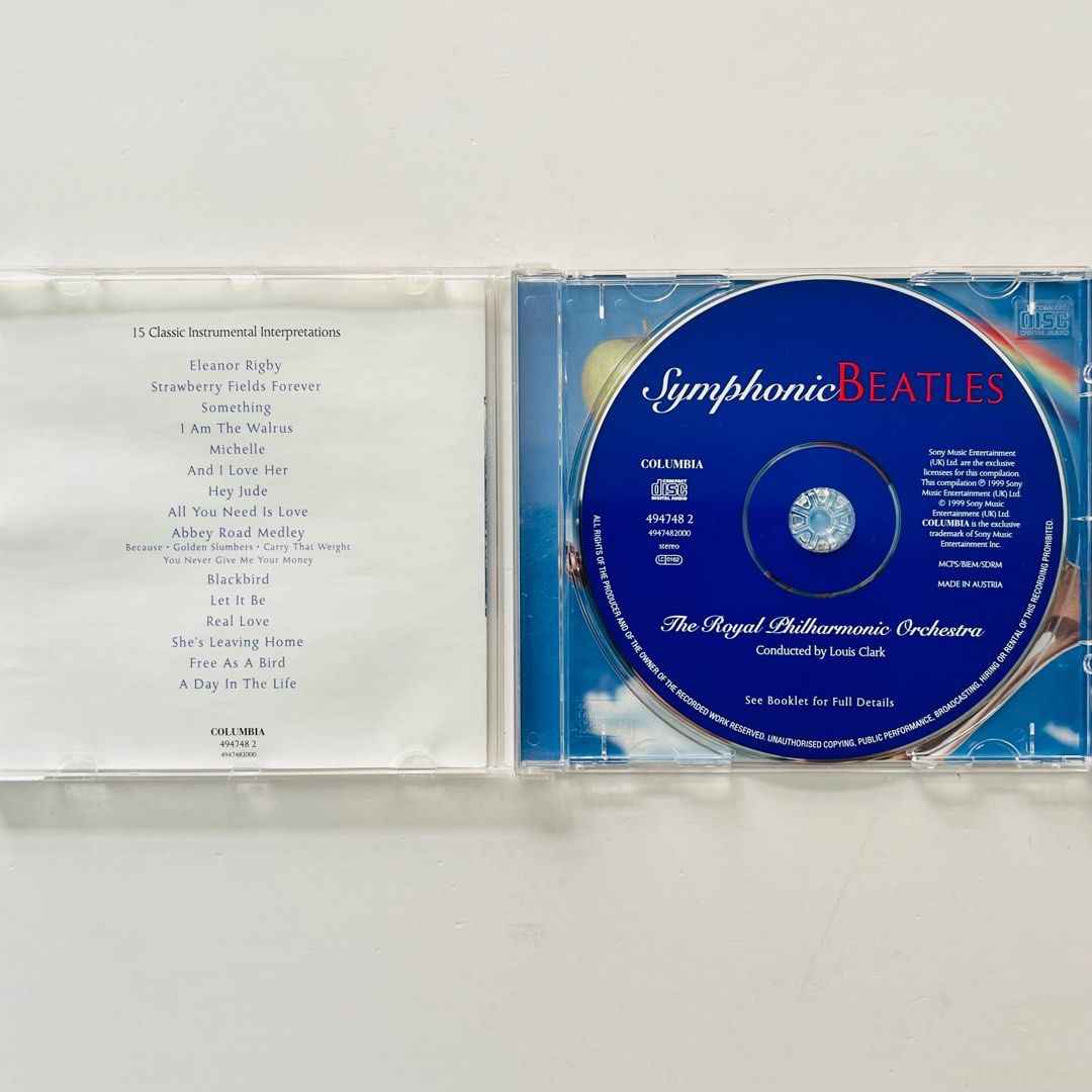 The Royal Philharmonic Orchestra - Symphonic Beatles CD, 興趣及遊戲, 音樂、樂器 & 配件, 音樂與媒體 - CD 及 DVD ...