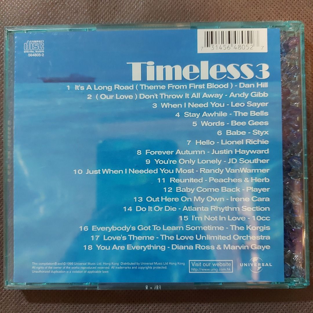 TimeLess 原唱精選 三 CD boxset (99年 舊版, 連紙套) Louis Armstrong - La Vie En ...