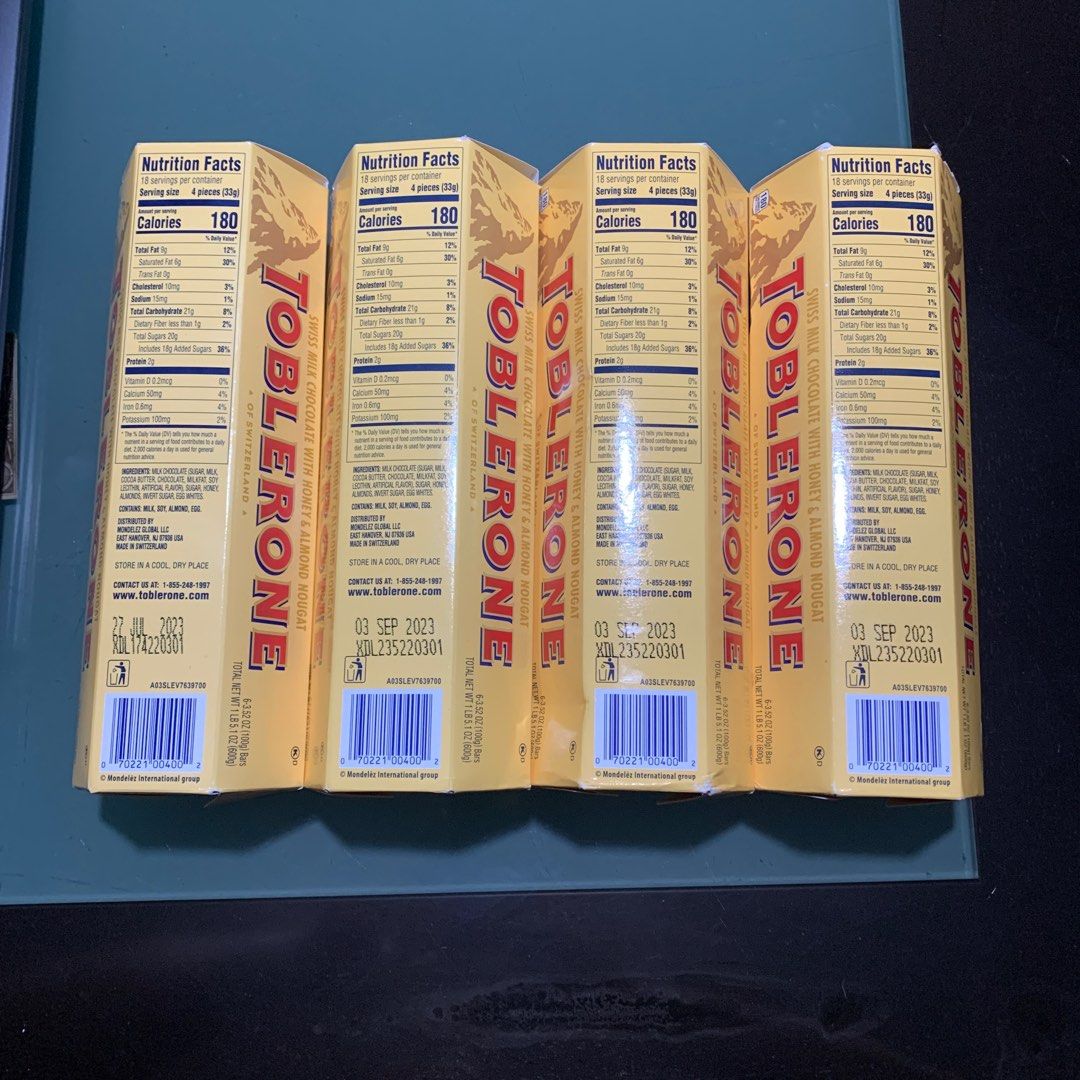 Toblerone 600g pack (6 100g packs included), Food & Drinks, Other Food & Drinks on Carousell