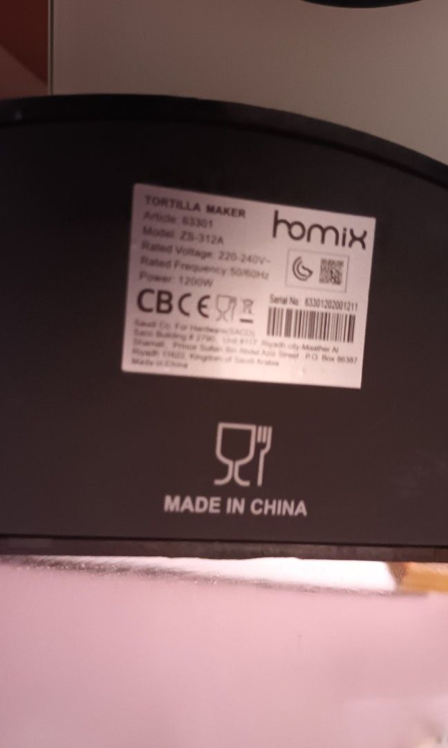TORTILLA MAKER HOMIX BRAND, Furniture & Home Living, Kitchenware ...
