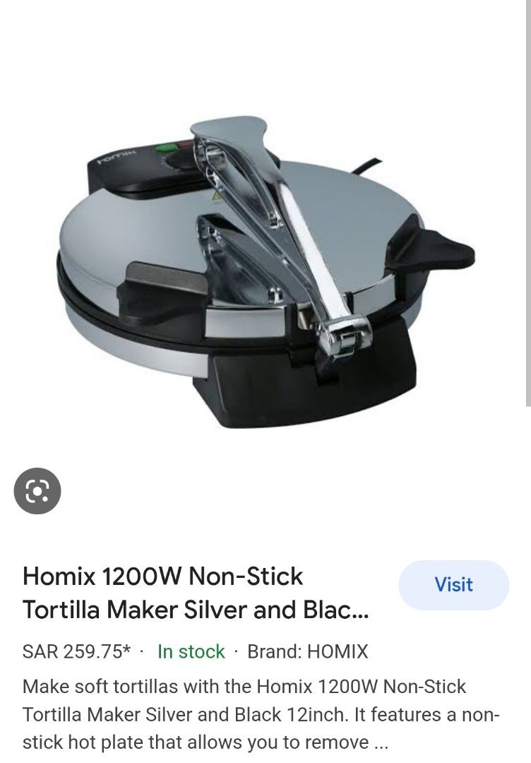 TORTILLA MAKER HOMIX BRAND, Furniture & Home Living, Kitchenware ...
