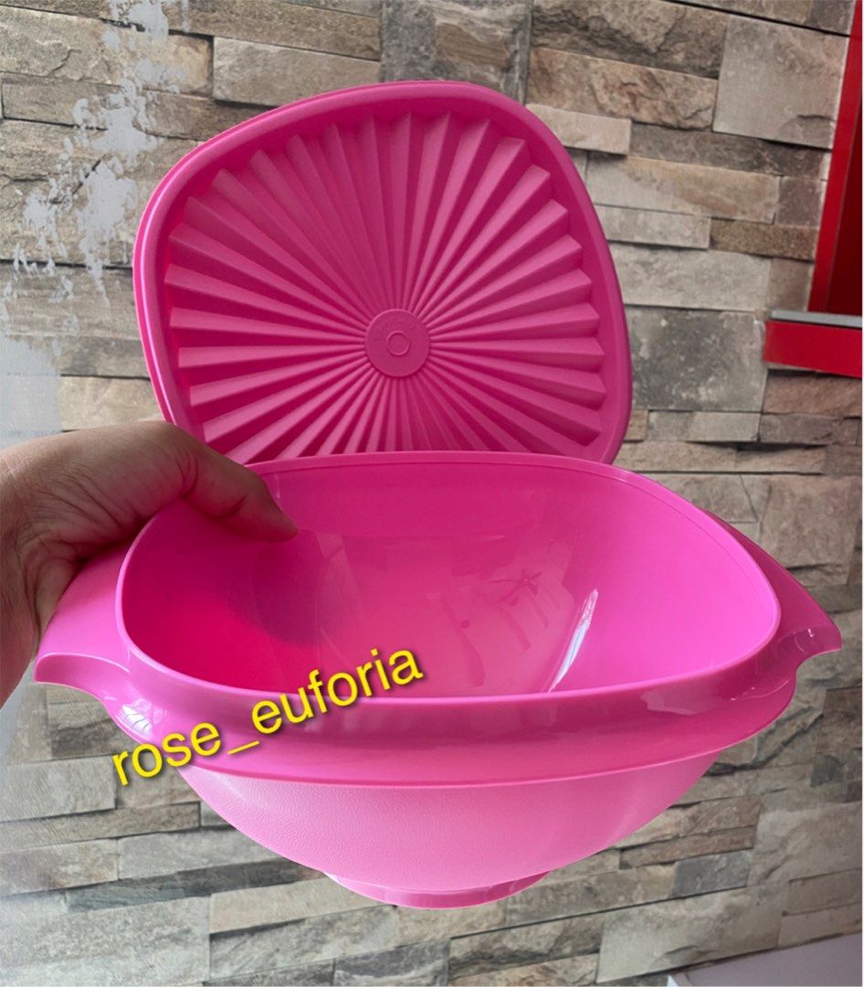 Tupperware Pink Servelier Deco Bowl 1.5L 1 unit new ready stock ...