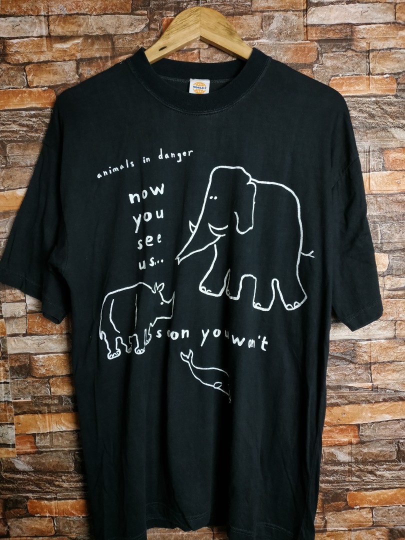 Vintage Extinct is Forever Animal is Danger tee, Men's Fashion, Tops ...