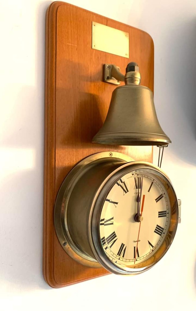 Vintage Ships bell clock, Furniture & Home Living, Home Decor, Clocks ...
