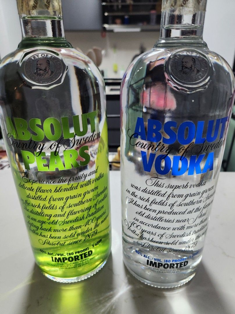 VODKA ABSOLUTE 1L, Food & Drinks, Alcoholic Beverages on Carousell