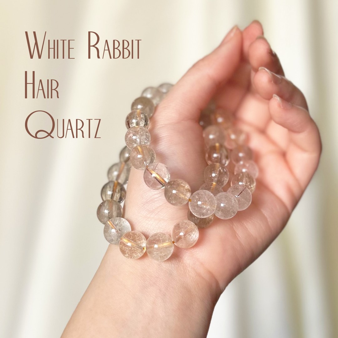 HQ White Rabbit Hair Quartz, Women's Fashion, Jewelry & Organisers ...
