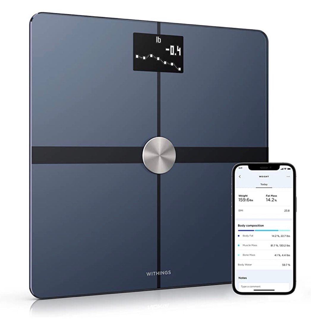 Withings Body+ Wi-Fi Smart Scale for Body Weight with Automatic ...