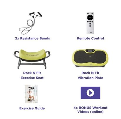 WonderCore Rock N Fit Vibration Shaper | Easy Exercise Machine (JL1589 ...