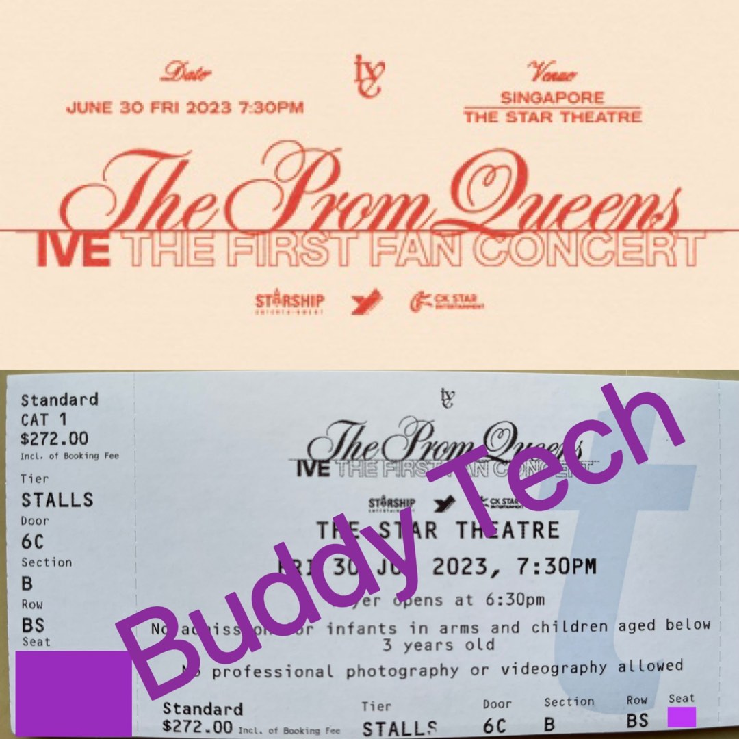 wts cat 1 section B ive the first fan concert in Singapore physical ticket VIP front seat best ...