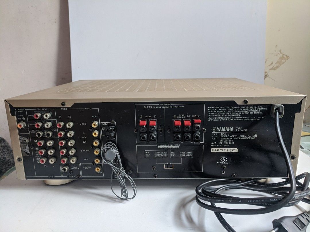 YAMAHA RX- V430 AV Amplifier, 音響器材, 其他音響配件及設備 - Carousell