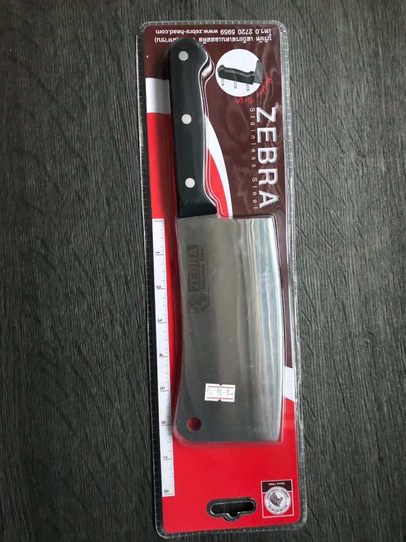 Zebra Stainless Chopper Knife 6.5", Furniture & Home Living ...