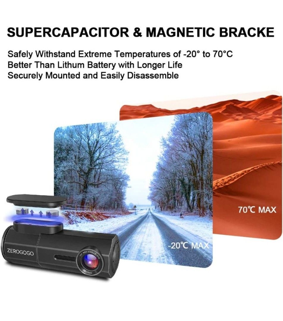 Zerogogo RW100 WiFi Wireless Dash Cam Full HD 1080P Car Dashcam Camera ...