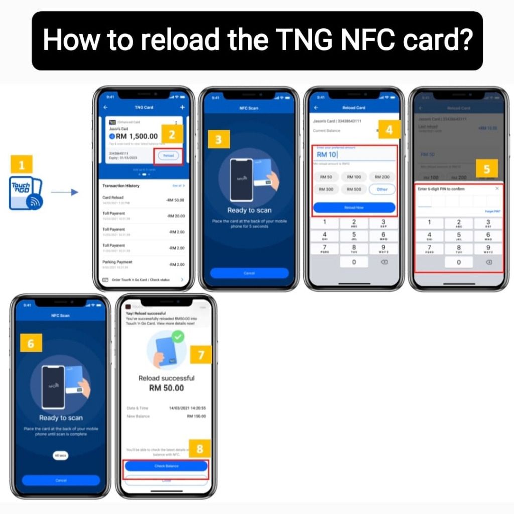 2023 Enhanced Touch n Go TouchnGo NFC Card (Self Top-up using Mobile ...