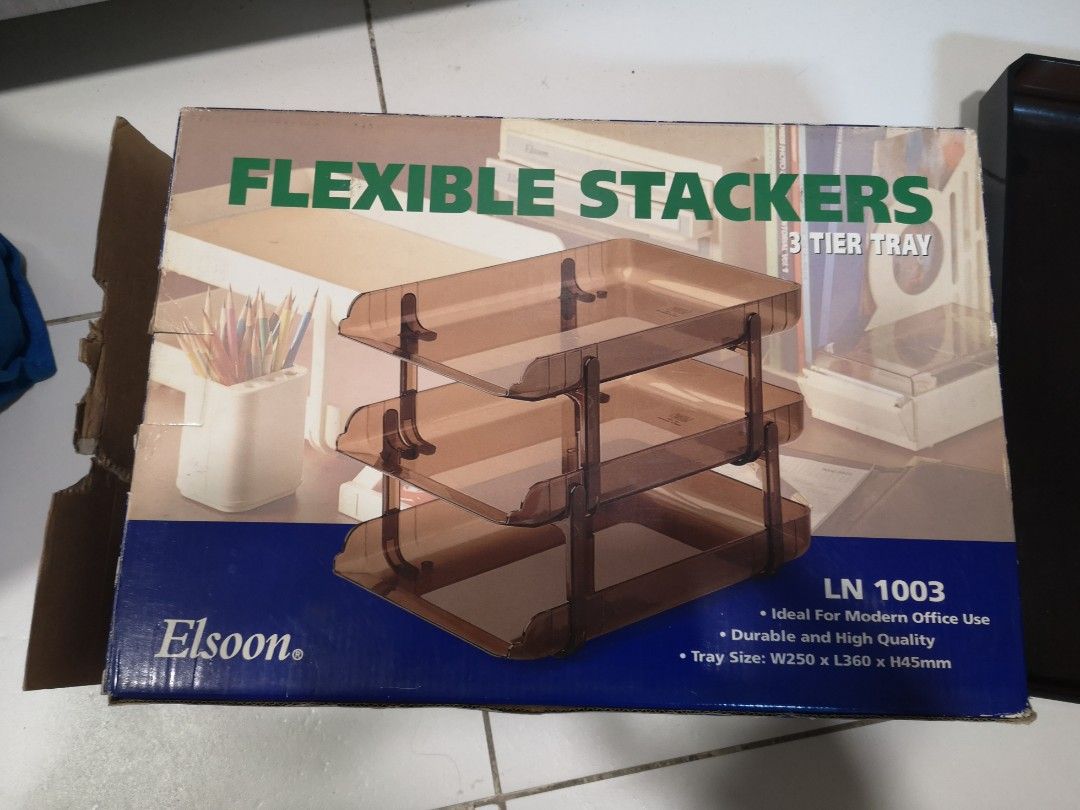 3 tier tray flexible stackers, Hobbies & Toys, Stationery & Craft ...