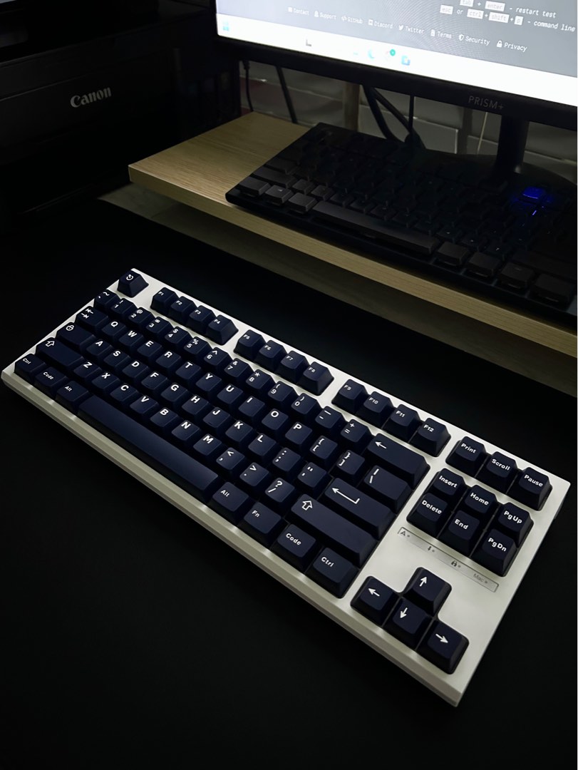 87% TKL custom mechanical keyboard (Navy blue keycaps), Computers ...