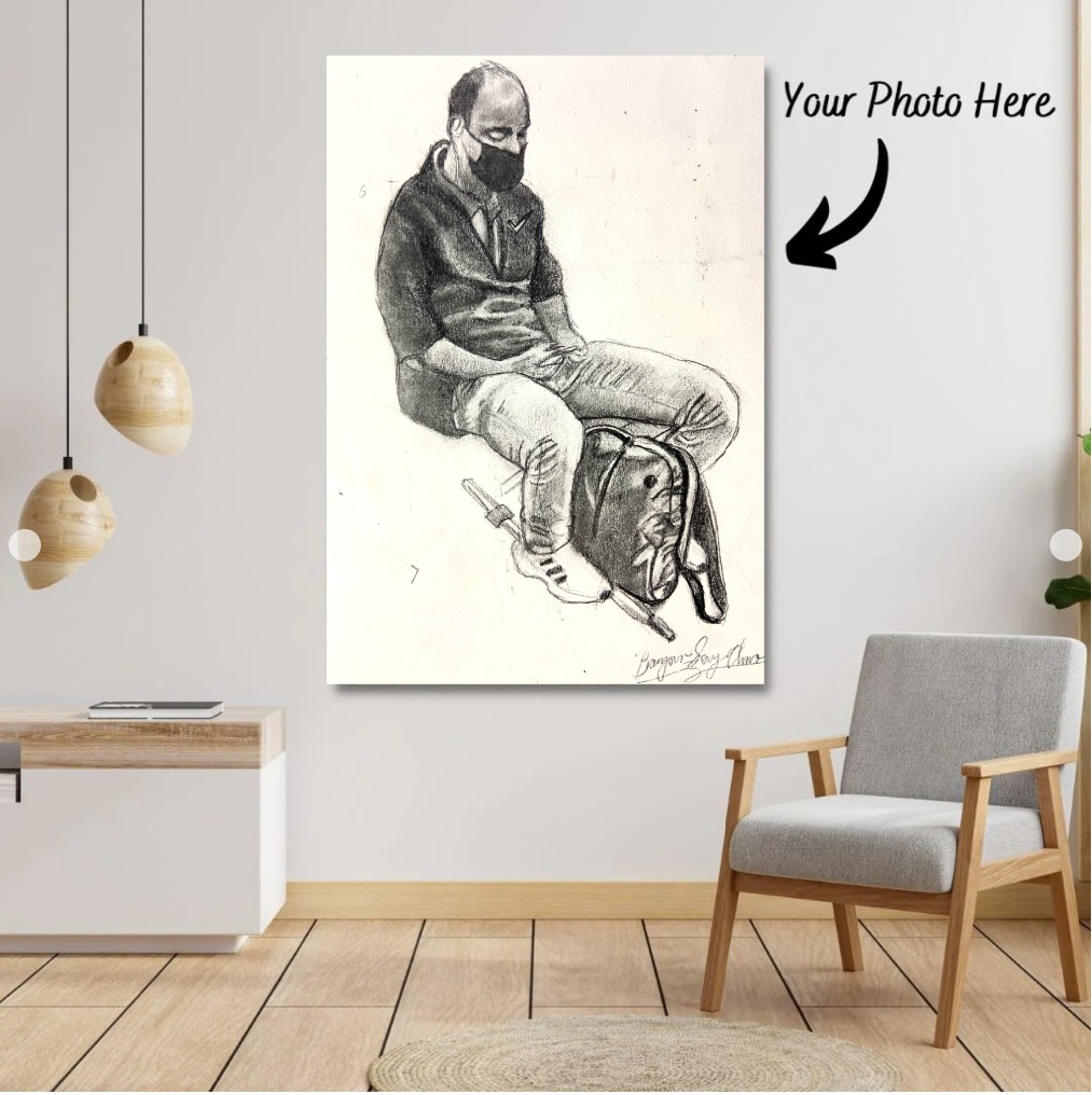 A2 size charcoal drawing service 01, turn your photo in to drawing ...