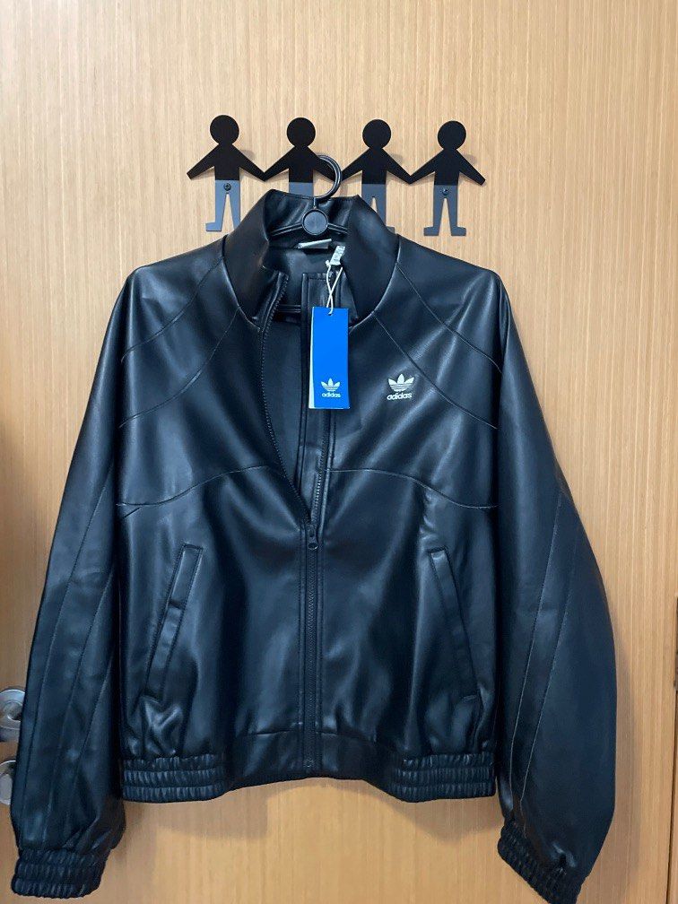 ADIDAS Faux Leather Jacket, Men's Fashion, Coats, Jackets and Outerwear ...