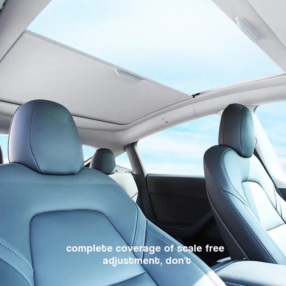 Aftermarket Tesla Model Y and 3 Premium Sunroof Roller Blind, Car ...