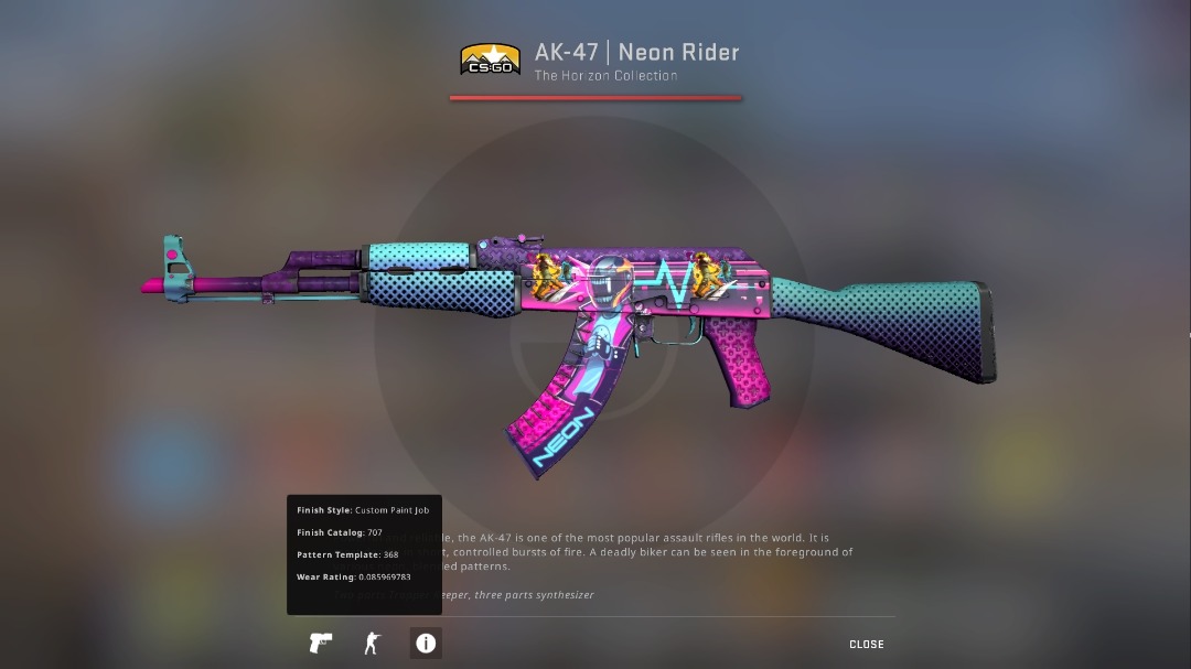 Ak-47 Neon Rider (mw), Video Gaming, Gaming Accessories, In-Game ...