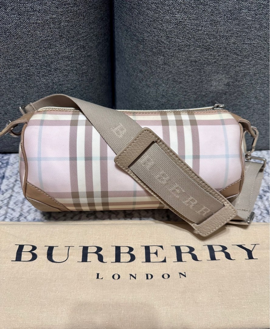 Authentic Burberry Check Barrel Shoulder Bag on Carousell