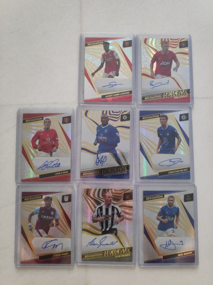 AUTOGRAPH CARDS Paul Scholes, Alan Shearer, Neal Maupay, John O'Shea ...