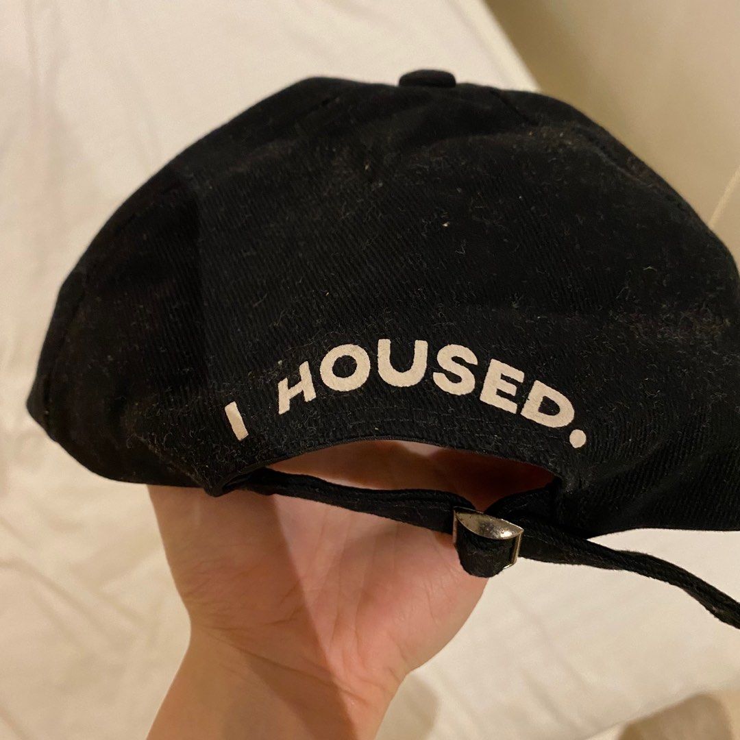 Basic Black Cap/Hat with House Design on Carousell