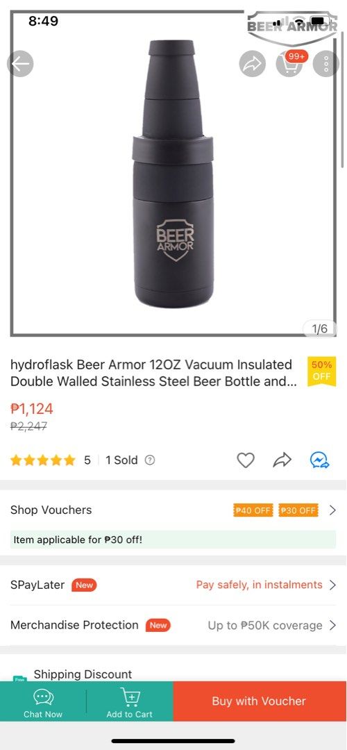 Beer Armor Insulated Beer Holder on Carousell