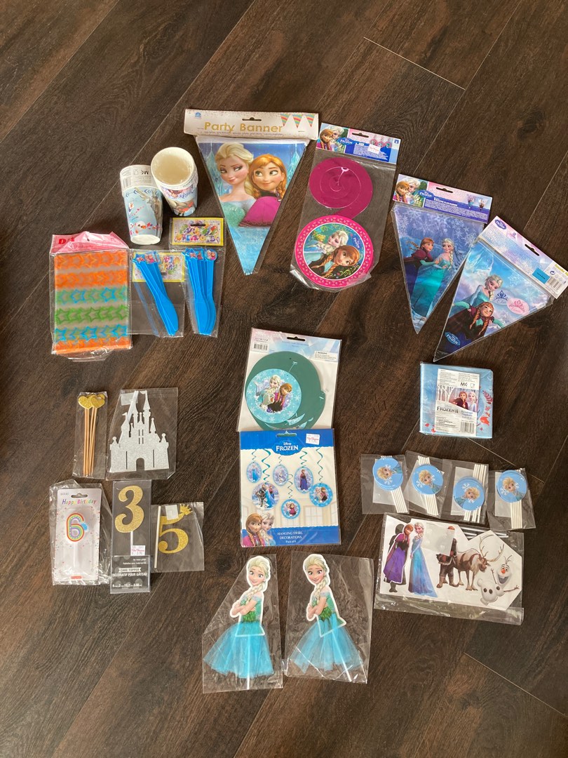 Birthday party decorations/ cup cake toppers / frozen Elsa anna ...