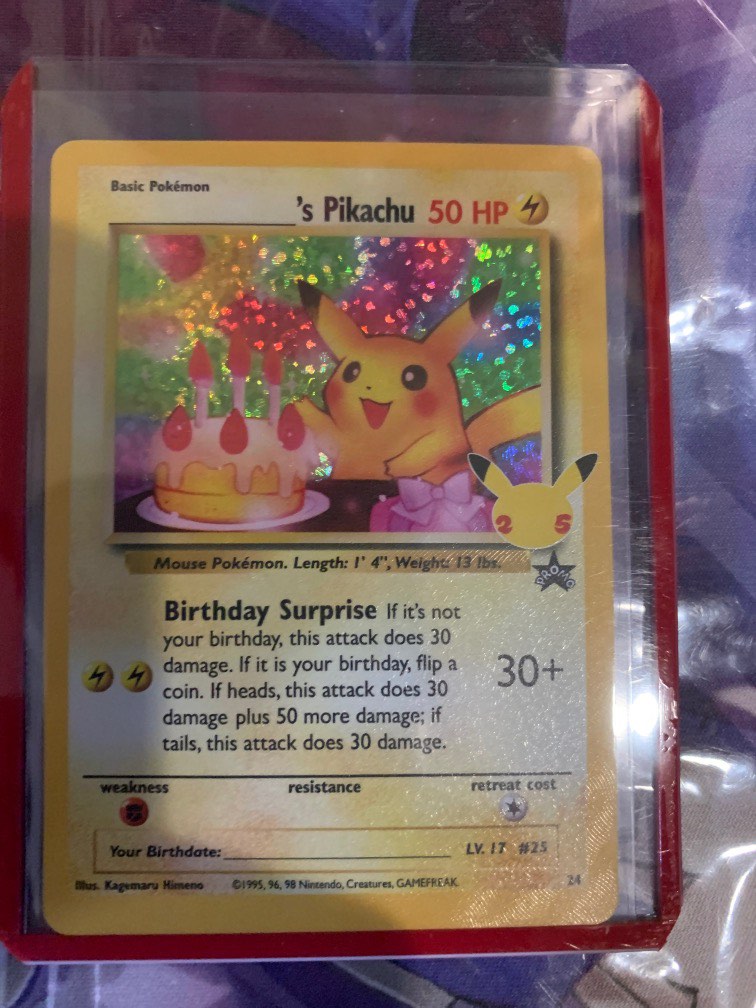 Birthday pikachu 25th anniversary, Hobbies & Toys, Toys & Games on ...