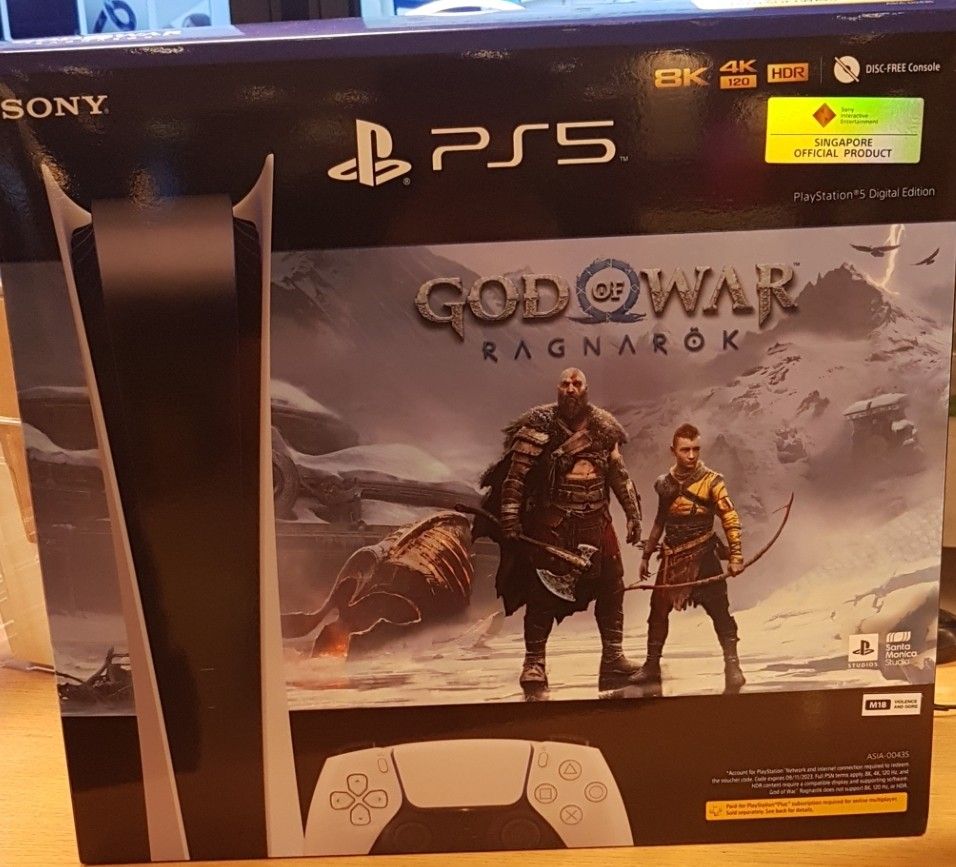 BNIB PS5 GOD OF WAR Bundle Digital Edition SG Edition, Video Gaming, Video Game Consoles ...