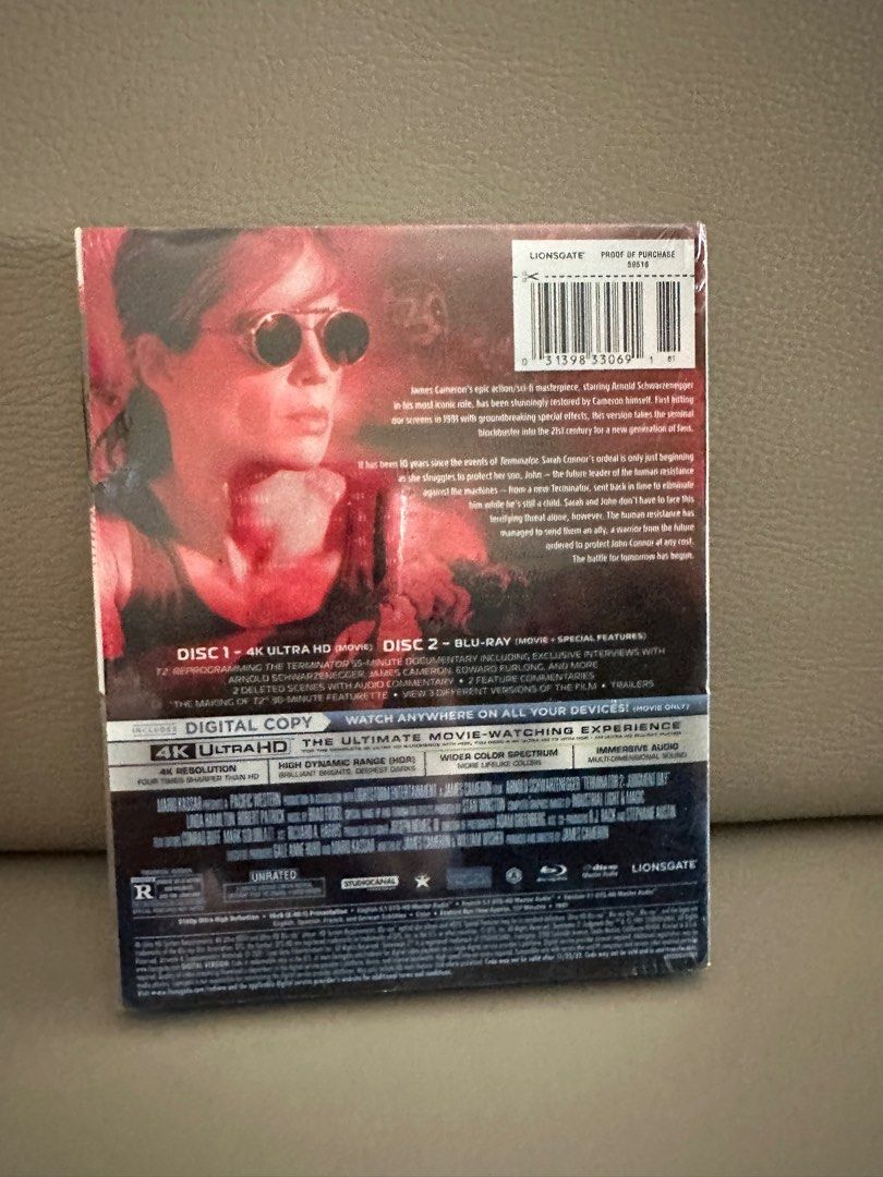 BNIB Sealed Terminator 2 (T2) Judgment Day 4K + Blu-ray + Digital ...