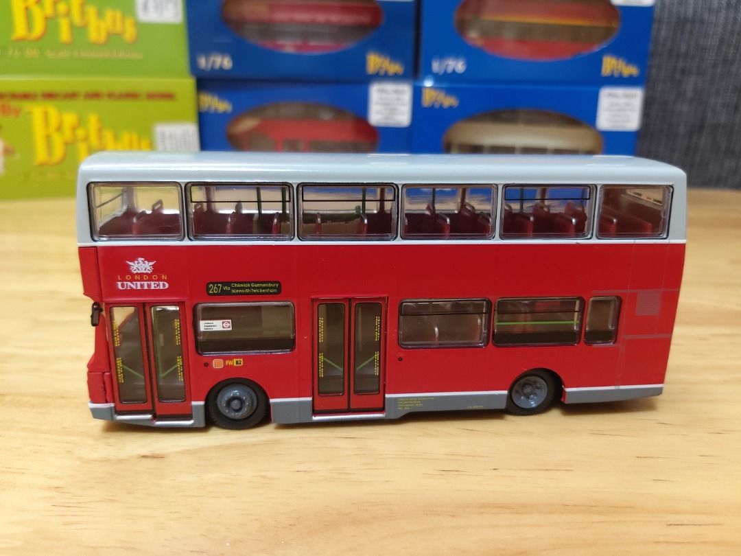 全新Britbus英國巴士模型 London United Leyland Olympian @ Route 267, 興趣及遊戲, 玩具 ...
