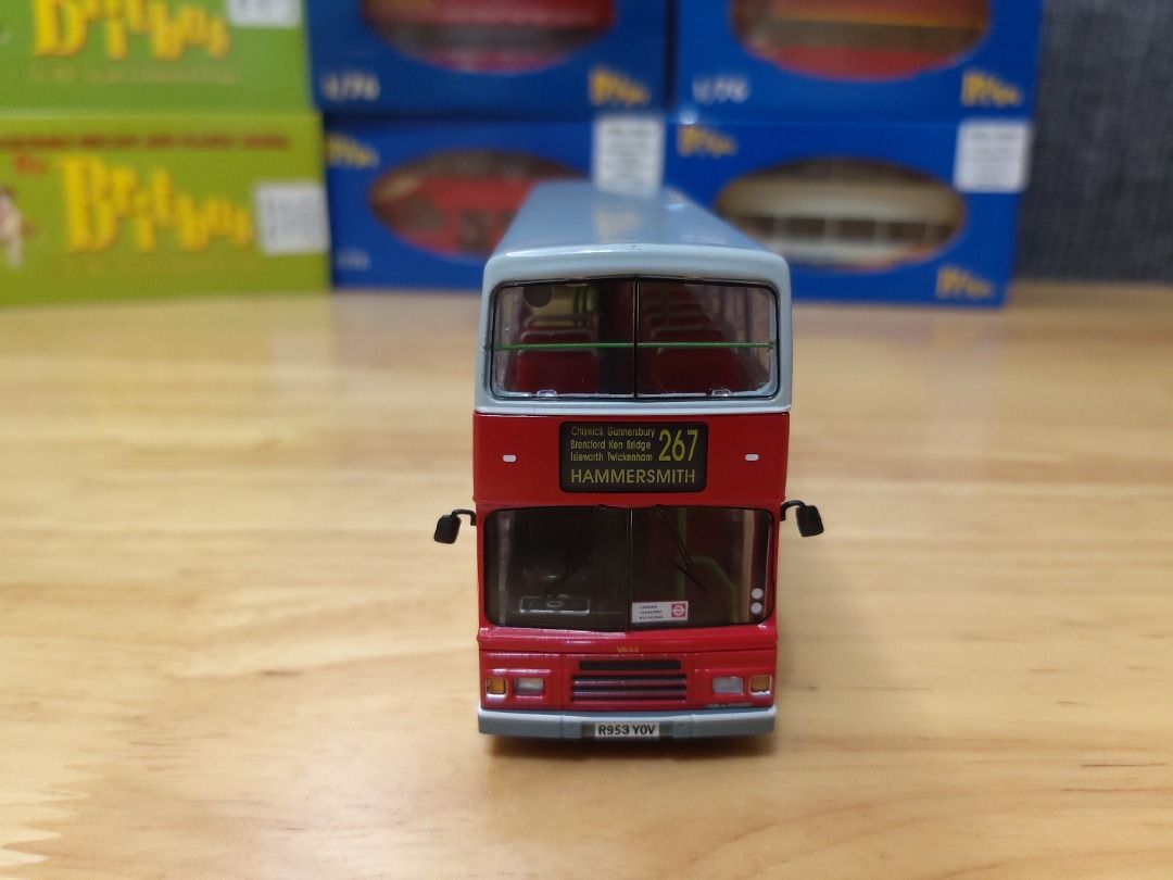全新Britbus英國巴士模型 London United Leyland Olympian @ Route 267, 興趣及遊戲, 玩具 ...