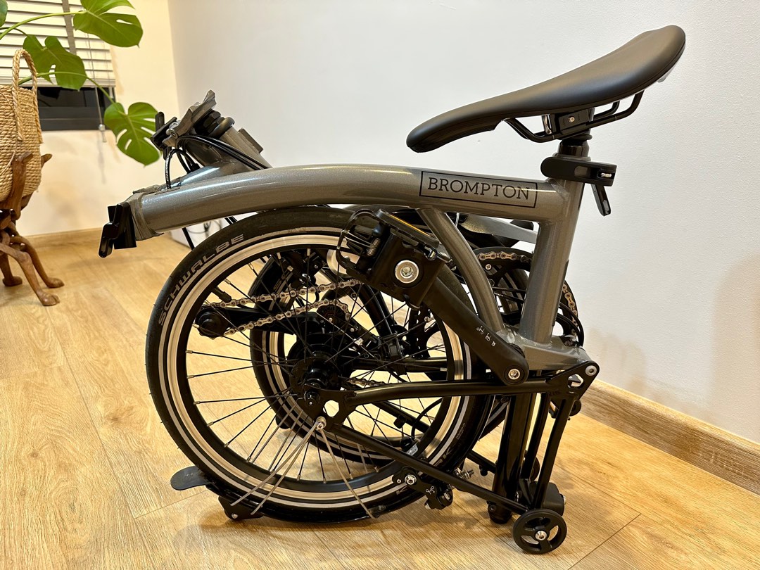 Brompton P Line Storm Grey M4L, Sports Equipment, Bicycles & Parts ...