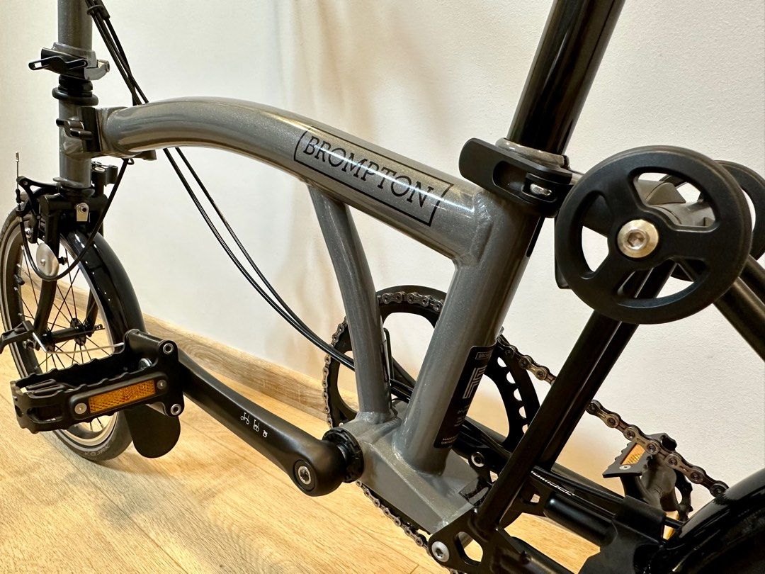Brompton P Line Storm Grey M4L, Sports Equipment, Bicycles & Parts ...