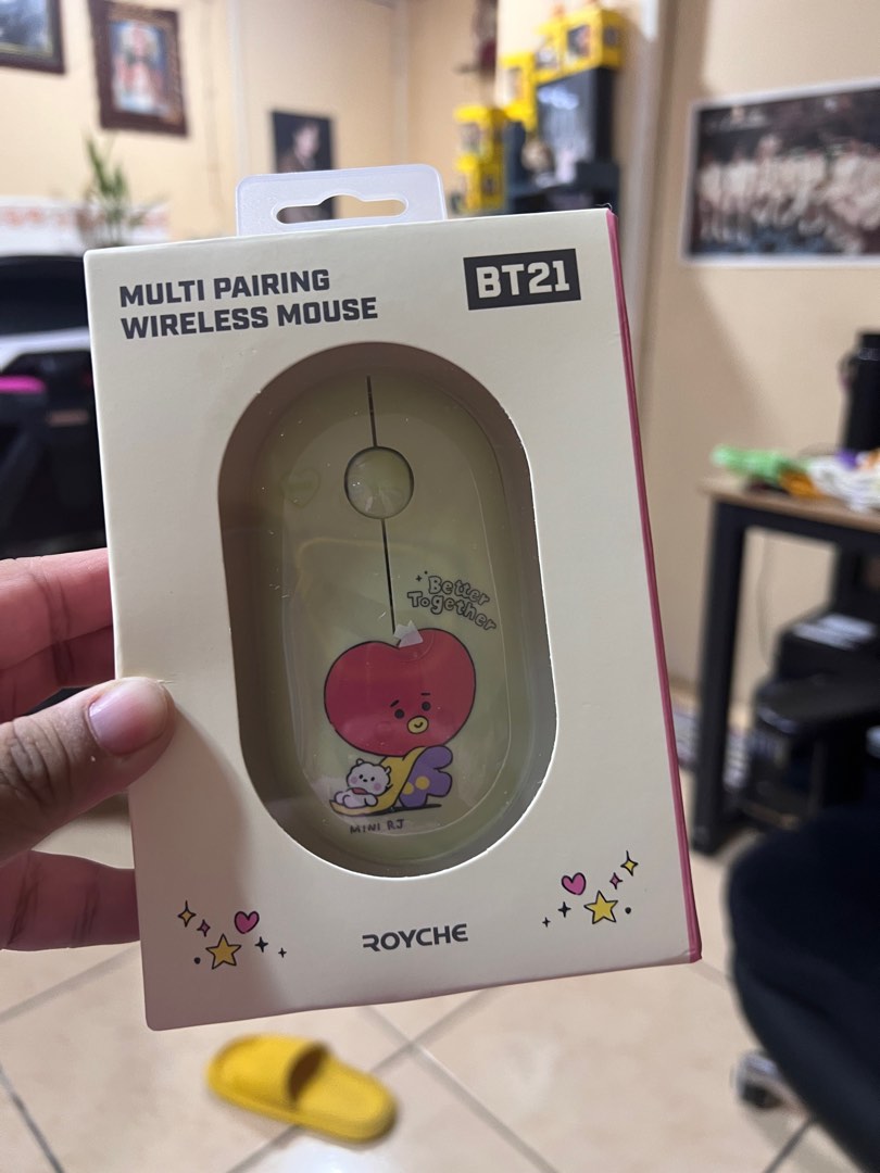 BT21 Tata Multi pairing Wireless Mouse with free Mousepad on Carousell