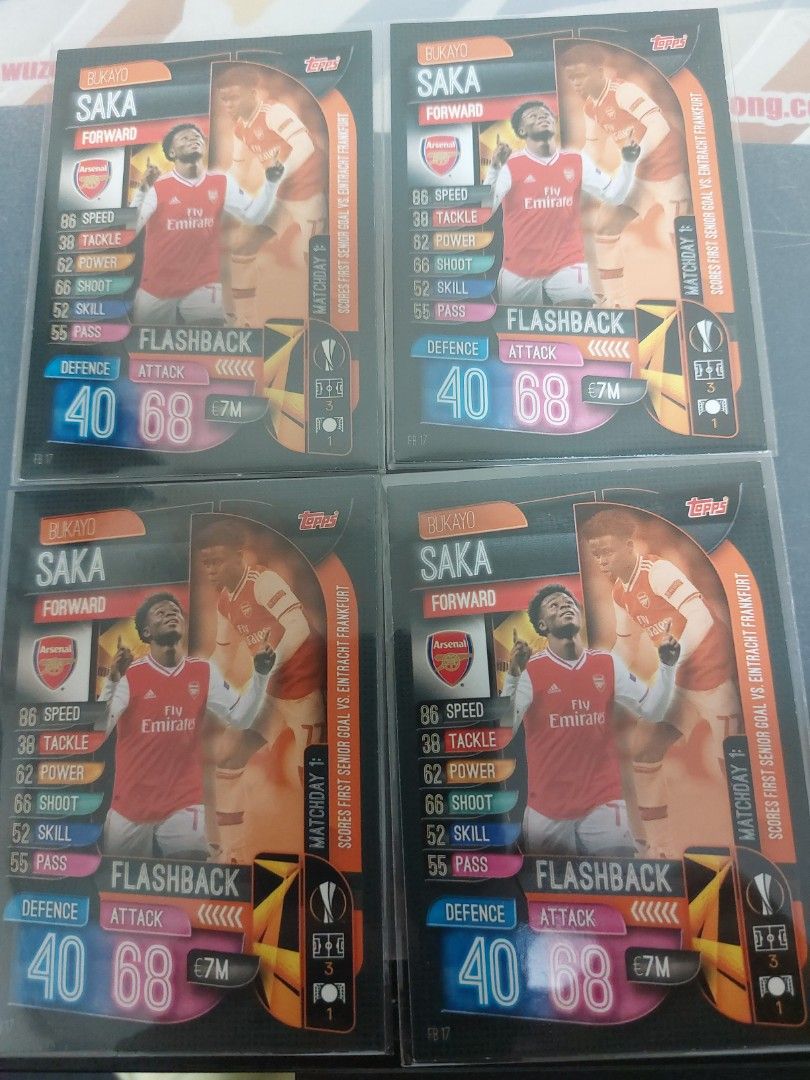 Bukayo saka match attax rookie flashback, Hobbies & Toys, Memorabilia ...
