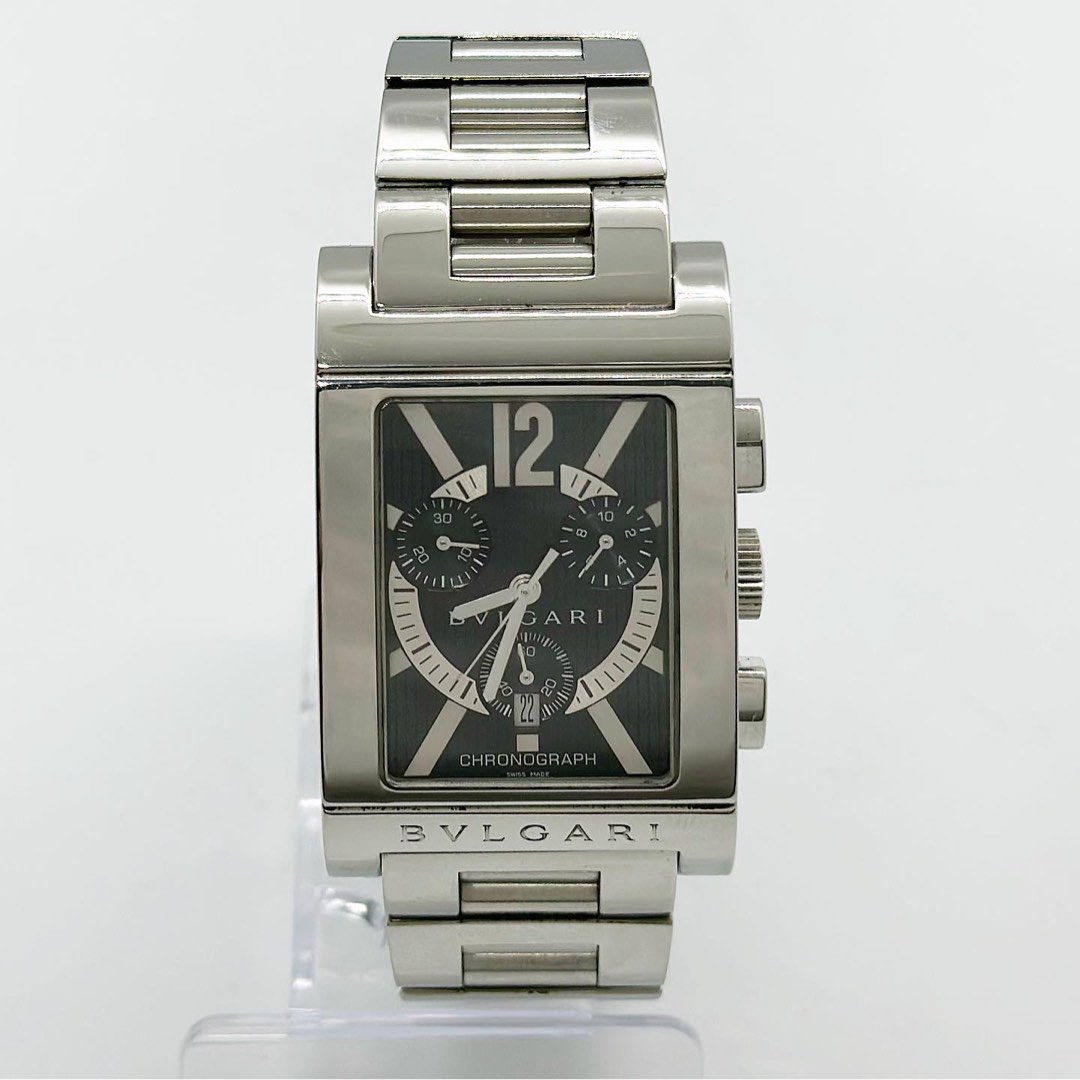 BVLGARI Rettangolo Chronograph, Luxury, Watches on Carousell