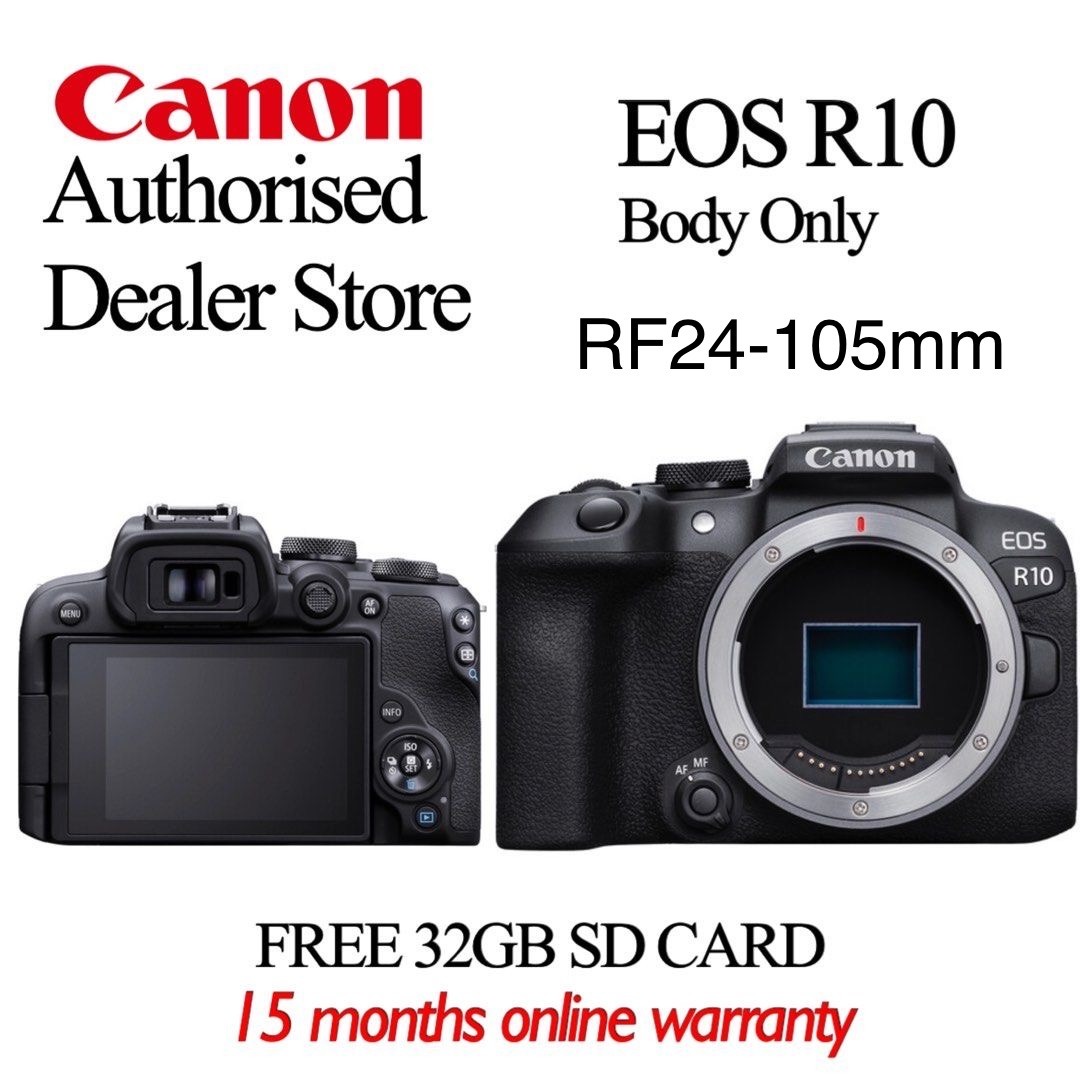 Canon EOS R10 with RF-24-105mm F/4-7.1 IS STM lens kit +Free Gifts (15 ...