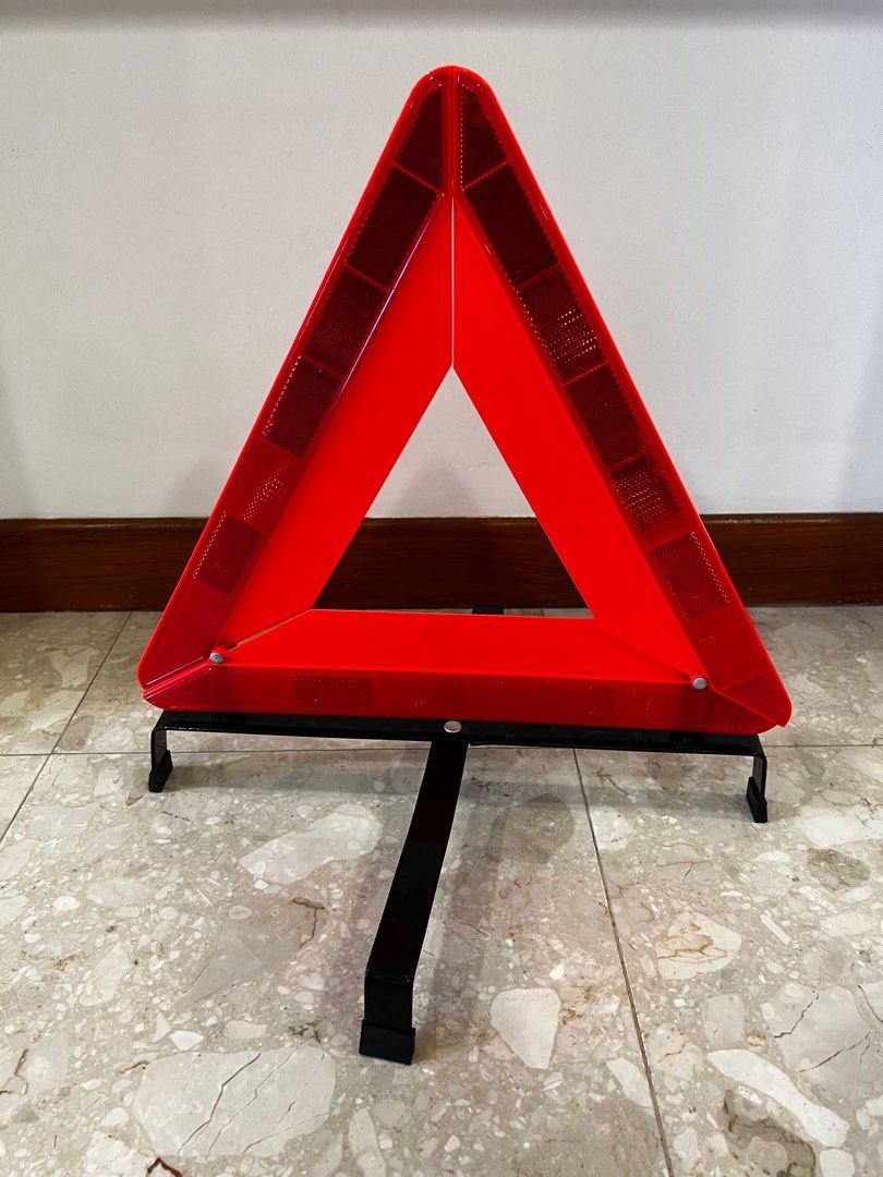 Car Foldable Red Triangle Heavy Duty Warning Sign Reflection of Light ...