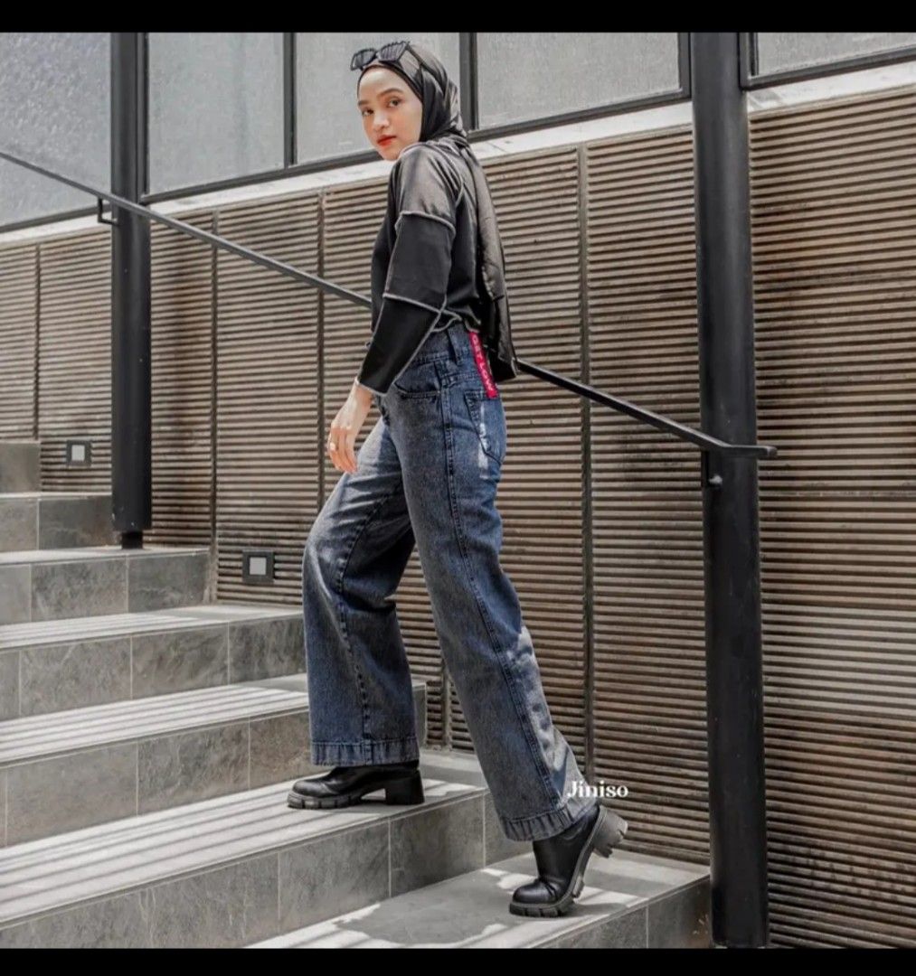 Celana jiniso high weist baggy jeans on Carousell Celana jiniso high weist baggy jeans on Carousell