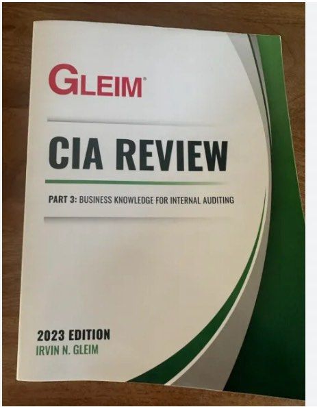 CIA Exam Part 3 Gleim Electronic Textbook - 2023 edition, Hobbies ...