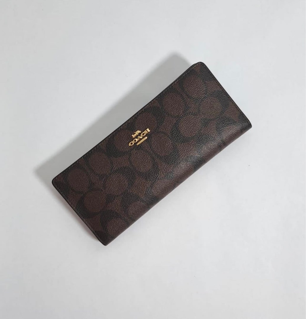 Coach slim wallet sig Original, Women's Fashion, Bags & Wallets ...