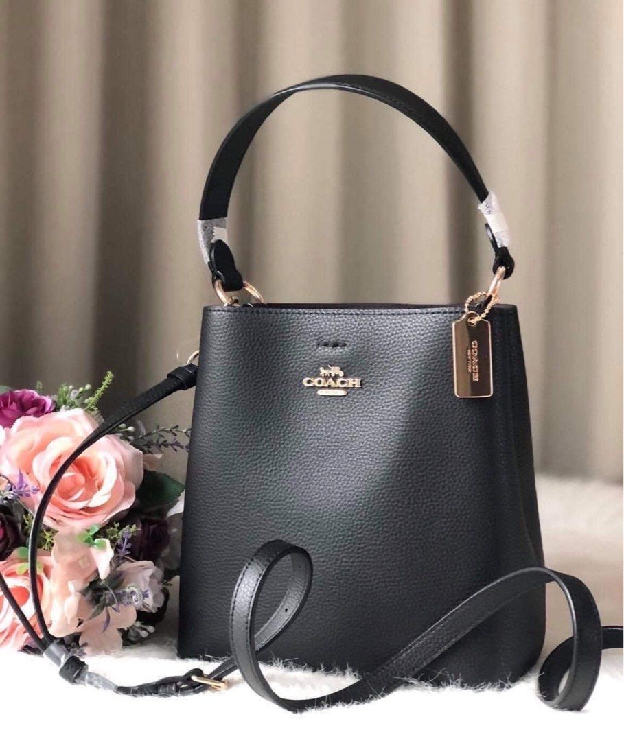 Coach Town Bucket Black, Luxury, Bags & Wallets on Carousell