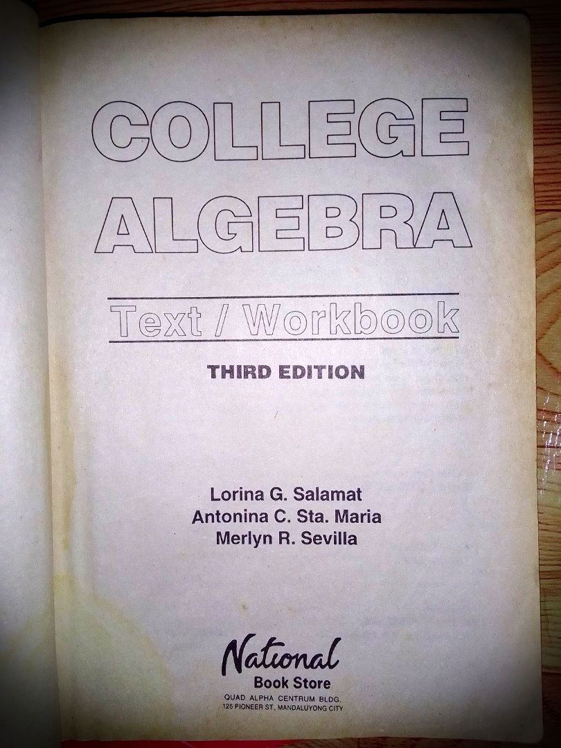 College Algebra Textbook / Math Book, Hobbies & Toys, Books & Magazines ...