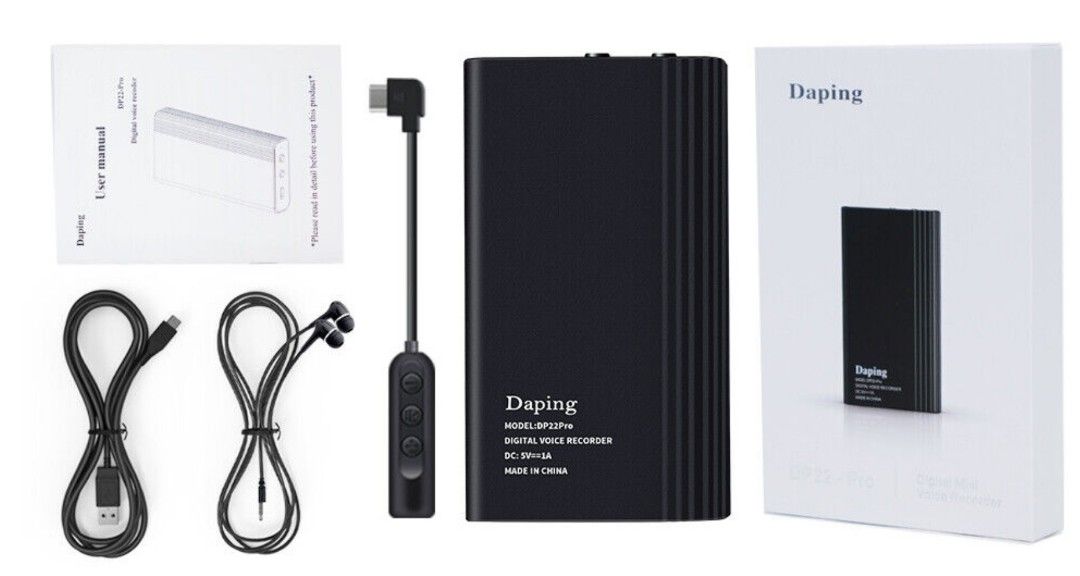 Daping DP22-Pro Digital Mini Voice Recorder w/ 32GB Memory with Playback, Audio, Voice Recorders ...