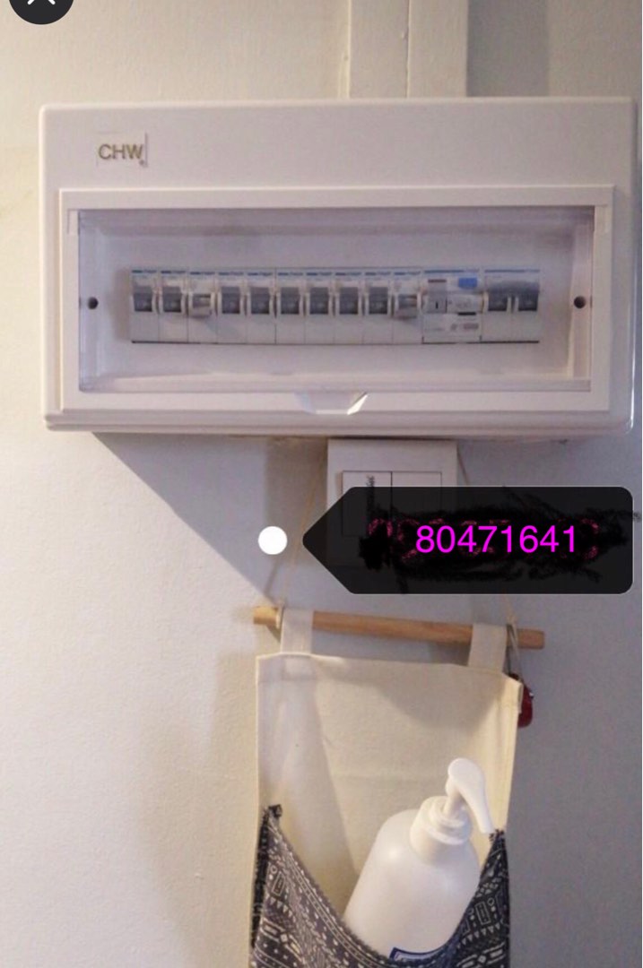 DB box. RCCB / RCD. CB. circuit breaker Change Replace HDB & Office ...