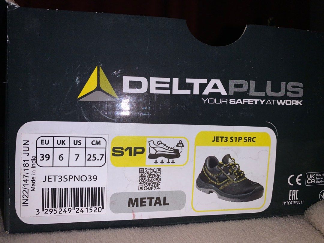 Delta Plus Jet3 S1P SRC Metal Safety Shoes, Men's Fashion, Footwear ...